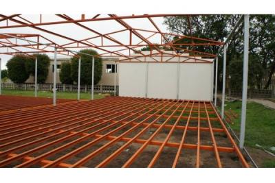 China Flexible Layout Structural Steel Fabrications Light Steel Structure Sandwich Panel for sale