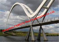 China Tied Arch Steel Bridge Deck Construction With Bowstring Arch Girder for sale