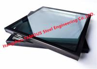 China Low-E 5mm 12A Double Tempered Clear Glass Awning Window With Operator Handle for sale