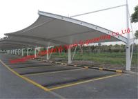 China PVDF Sail Steel Membrane Structure Car Parking Shed - 1100g/sqm Roof, 85kg/Sqm Snow Load, 20+ Year Life for sale