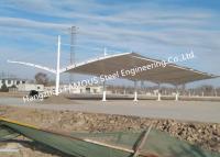 China PVDF Sail Steel Membrane Structure Car Parking Shed - 1100g/sqm Roof, 85kg/Sqm Snow Load, 20+ Year Life for sale