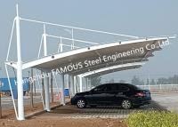 China PVDF Sail Steel Membrane Structure Car Parking Shed - 1100g/sqm Roof, 85kg/Sqm Snow Load, 20+ Year Life for sale
