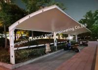China PVDF Sail Steel Membrane Structure Car Parking Shed - 1100g/sqm Roof, 85kg/Sqm Snow Load, 20+ Year Life for sale