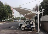 China Waterproof Steel PVDF PTFE Tensile Membrane Structure Car Parking Shed for sale