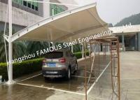 China Waterproof Steel PVDF PTFE Tensile Membrane Structure Car Parking Shed for sale