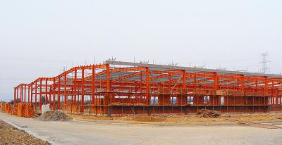 China I Section Shape Industrial Steel Buildings Hall Modern Design Beautiful Apperance for sale