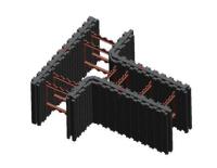China Black Insulated Concrete Forms Straight Board 300mm x 250mm with 28Mpa Strength and 90% Energy Saving for sale