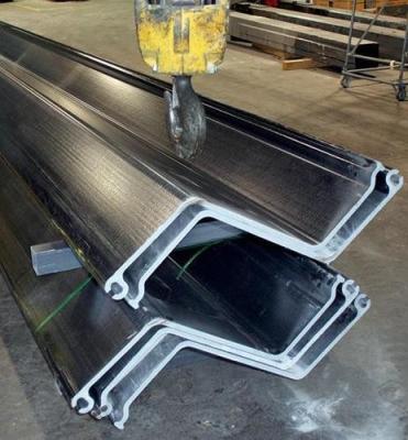 China Z Shaped Piles Custom Dimensions Cold Rolled Steel Sheet Pile For Cofferdams for sale
