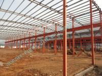 China Industrial Prefab 80 X 110 Steel Framed Buildings Consisted W Section Columns / Beam for sale