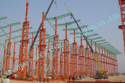 China Industrial ASTM Steel Framed Buildings , Prefab 75 X 120 Multipan Metal Buildings for sale