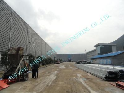 China Light  ASTM 65 X 95 Prefab Multipan Industrial Steel Buildings With Composite Boards for sale