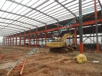 China Prefabricated ASTM 80 X 96 Industrial Steel Buildings Light Coated With Fireproof Painting for sale