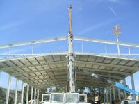 China Galvanized Prefabricated Steel Aircraft Hangar 150' x 100' with 1400 sqm Clearspan and 40+ Year Corrosion Protection for sale