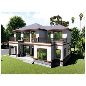China Q550 Light Steel Structure Prefab Villa with 80-Year Lifespan and 150-250mm Wall Thickness for Custom Residential Construction for sale