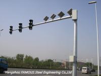 China Outdoor Traffic Lighting Steel Tubular Pole With Single Arm for sale