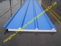 China Prefab Corrugated Metal Roofing Sheets Sandwich EPS PU Rock Wool for sale