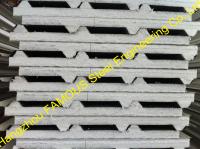 China Fiberglass Rockwool Insulated Sandwich Panels , Prefabricated Roof Wall for sale