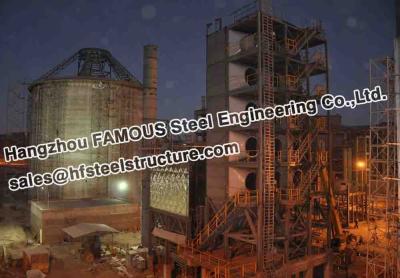China Industrial Structural Steel Fabrications for Cement Plants - 3,656 to 7,200 Ton Capacity with Q345/Q235 Steel Materials for sale