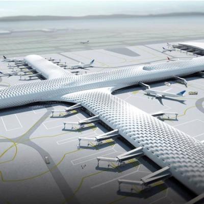 China Custom Steel Aircraft Hangar Buildings with Unlimited Clear Spans and Fabric Structures for Airport Terminals for sale