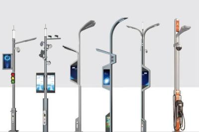 China Customized Smart City Street Light Poles 3-12m Height with IP66 Rating and 10-20 Year Warranty for sale