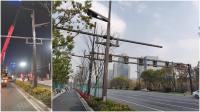 China Bespoke Lighting Columns Steel Street Light Pole With Arms For Camera Mounting for sale