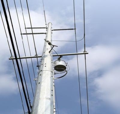 China Galvanized Steel Utility Poles Power Distribution Poles CE Certified for sale