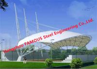 China ETFE PTFE Coated Stadium Membrane Structural Steel Fabric Roof Truss Canopy America Europe Standard for sale