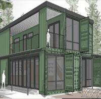 China Modular Luxury Living Container Prefabricated House 5950x3000x2800mm with Glass Wall and Steel Frame for sale