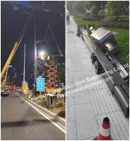 China Integrated Galvanized Steel Street Light Pole With LED Light Screen Road Sign for sale