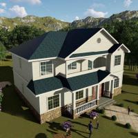China 282 sqm Prefabricated Light Steel Villa Building with 70-90 Year Lifespan | Modern 5-Bedroom Modular Home for sale
