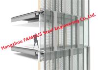 China Ventilated Steel Glass Curtain Wall Facade Double Skin For Commercial Office Building for sale