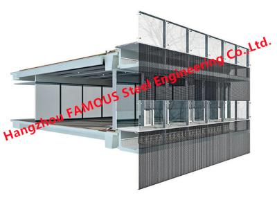China Ventilated Steel Glass Curtain Wall Facade Double Skin For Commercial Office Building for sale