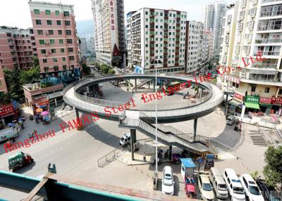 China Easy Installation Prefabricated Pedestrian Steel Structure Skywalk Bridge for sale