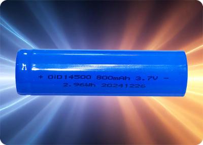China 14500 3.7V 800mAh Rechargeable Lithium Battery with 10C Discharge for sale