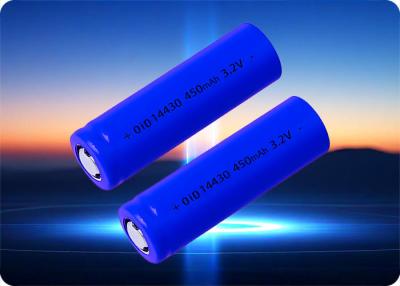 China 14430 LiFePo4 Battery 450mAh 1.4A Discharge 2000+ Cycles for sale