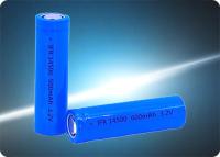 China 3.2V 500mAh LiFePo4 Rechargeable Battery 14500 1.5A Discharge for sale