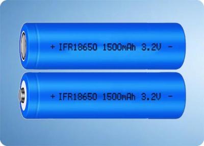 China LiFePo4 18650 Battery 3.2V 1500mAh High Discharge 2000 Cycles for sale