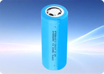 China 3400mAh 26650 LiFePO4 Battery with 2000+ Cycles and High Discharge for sale