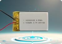 China 3.7V 160mAh Lithium Polymer Battery 500 Cycles OiD322035-160 for sale