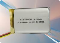 China 3.7V 980mAh Lithium Polymer Battery with 500 Cycles and Extreme Temperature Performance for sale