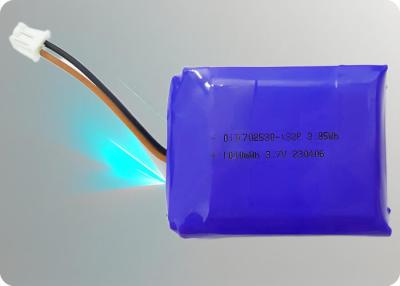 China 3.7V 1100mAh Lithium Polymer Battery with 6A Discharge for sale