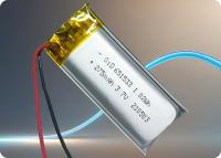 China 3.7V 280mAh Lipo Battery 500 Cycles 1C Discharge OiD651533-280 for sale