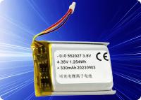 China 3.8V 350mAh Lithium Polymer Battery 1C Discharge 500 Cycles for sale