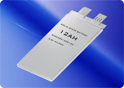 China 3.6V 12Ah Solid State Battery 1000 Cycles 5C Discharge for sale