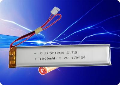 China 3.7V 1060mAh Lithium Ion Battery 300 Cycles 1C Discharge for sale