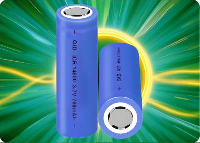 China 14500 Rechargeable Li-Ion Battery 700mAh 3.7V 500 Cycles for sale