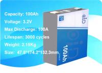 China 3.2V 100Ah LiFePO4 Battery 3000 Cycles for Solar Energy Storage for sale