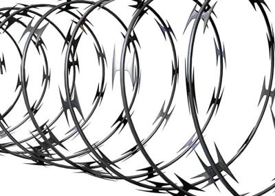 China BTO12 BTO18 BTO28 Spiral Razor Wire - 450mm Diameter Coil with 33 Loops for Perimeter Security Fencing for sale