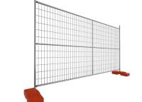China 4mm Hot Dipped Galvanized Temporary Fence Panel with 42 Micron Zinc Coating and Round Frame for Construction Security for sale