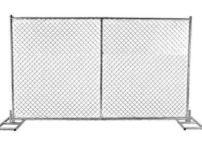 China 3mm 3.5mm Chain Link Temporary Fence 6x10 ft Portable Panels with Hot-Dip Galvanized Steel Construction for sale